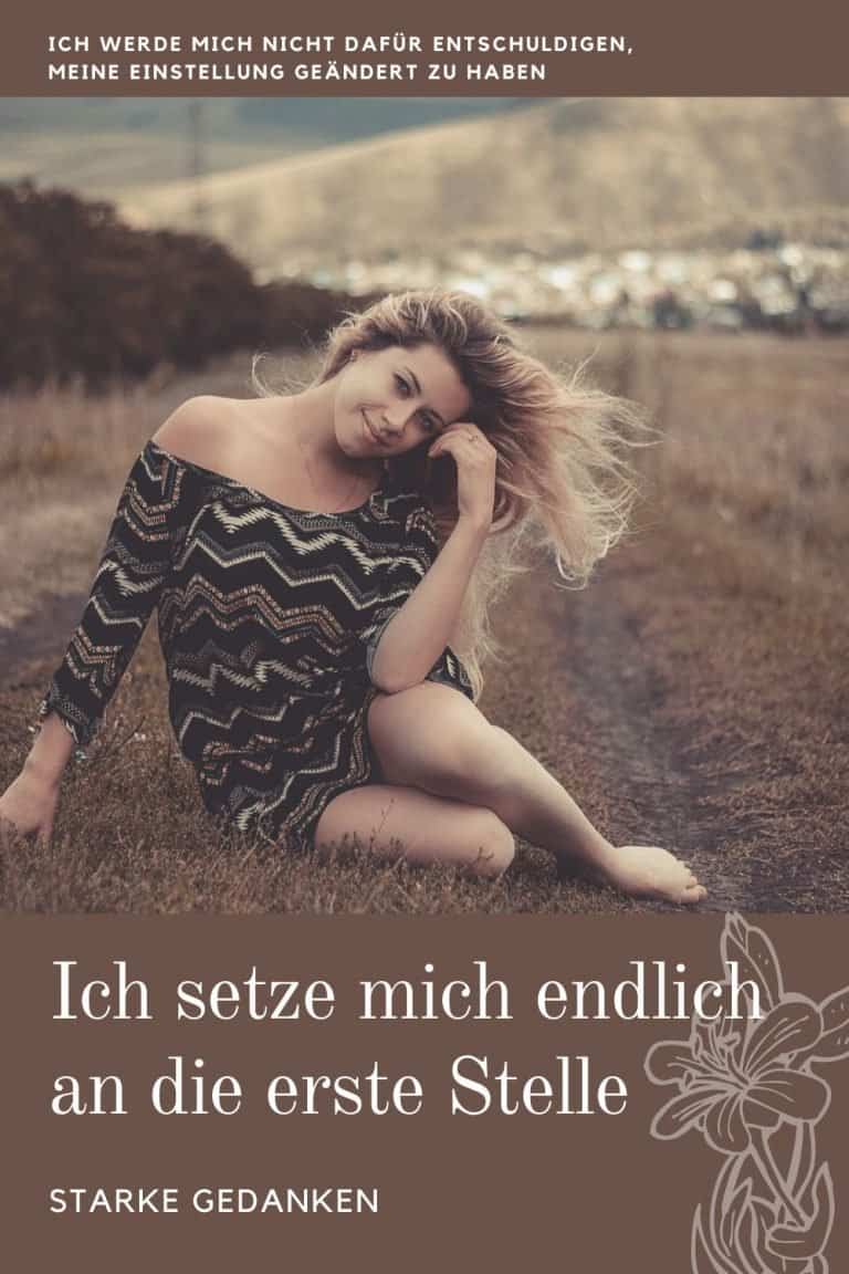 Ich setze mich endlich an die erste Stelle